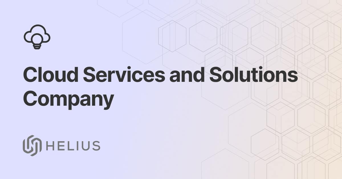 Cloud Services & Solutions to Enhance Performance | Helius Work